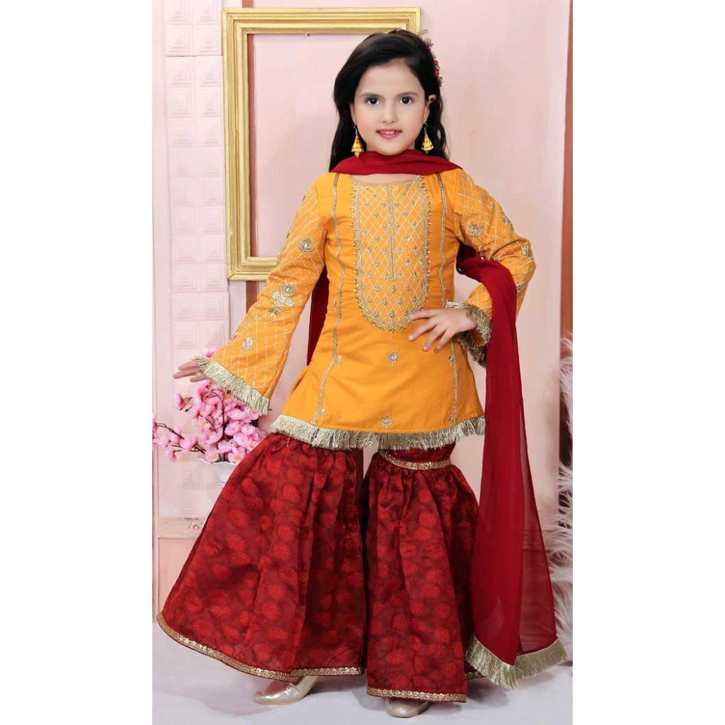 kid girl readymade sharara dress new style -8993107161 - Heenastyle