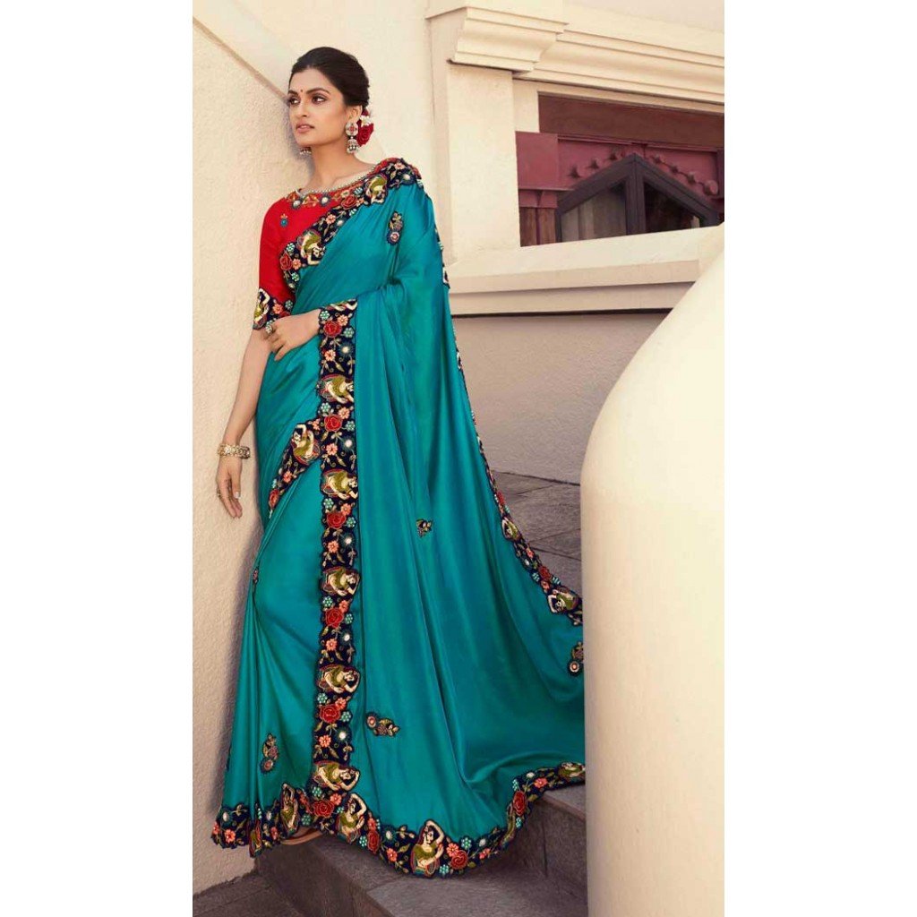 wedding embroidered saree at seematti -971126251 - Heenastyle